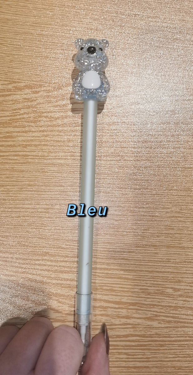 Clear Teddy Bear Pen – Funso shop