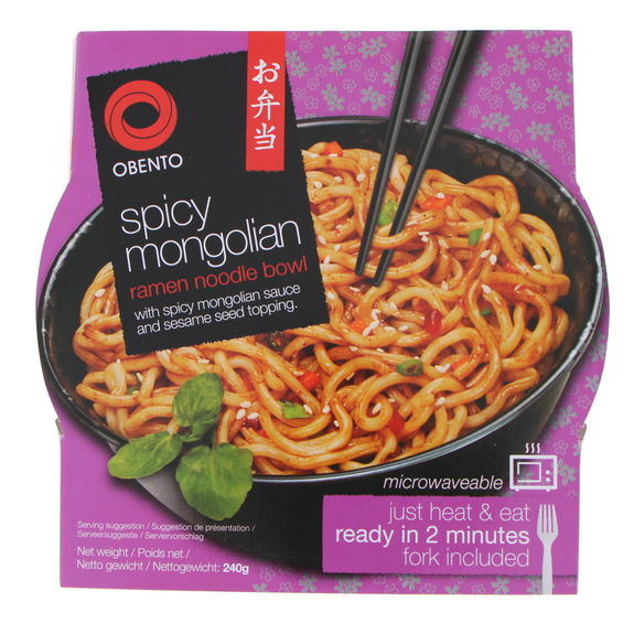 Nouilles ramen instantanées en bol - épices de Mongolie (OBENTO) 240 G ...